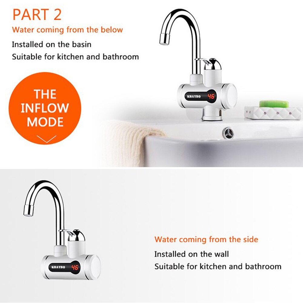 3000W Tankless Water Heater Tap,Kitchen Faucet Ins... – Grandado