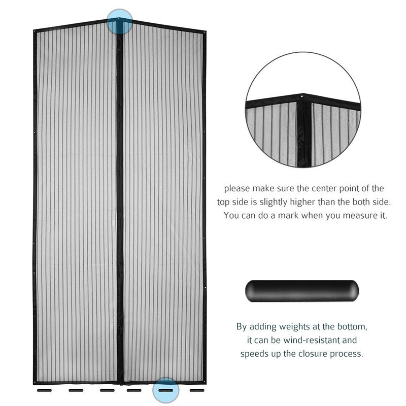 Summer Magnetic Black Mesh Net Anti Mosquito Insec... – Grandado