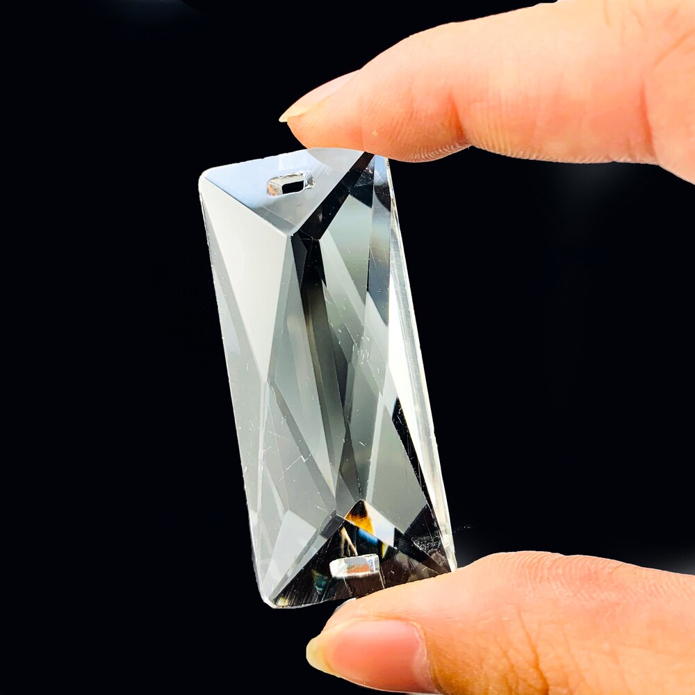 5PCS 50mm Rectangle Transparent Crystals Pendants ... – Grandado