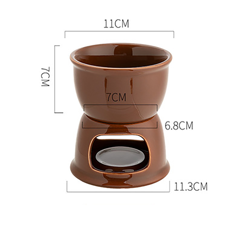 1 Set Van Keramische Chocolade Pot Met 2 Vorken, I... – Vicedeal