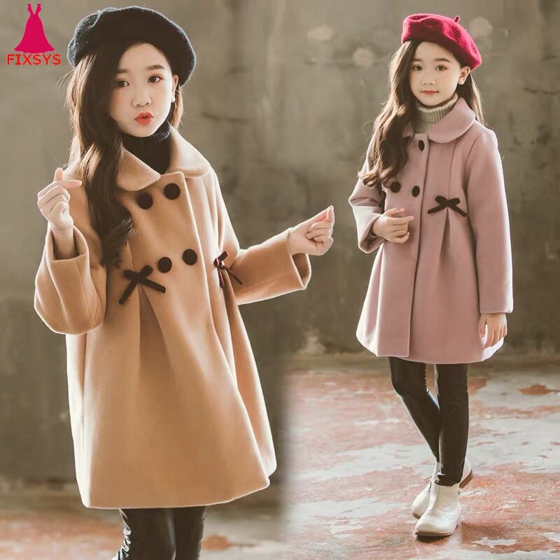 Children Jacket for Girls Winter Wool Warm Overcoa... – Grandado