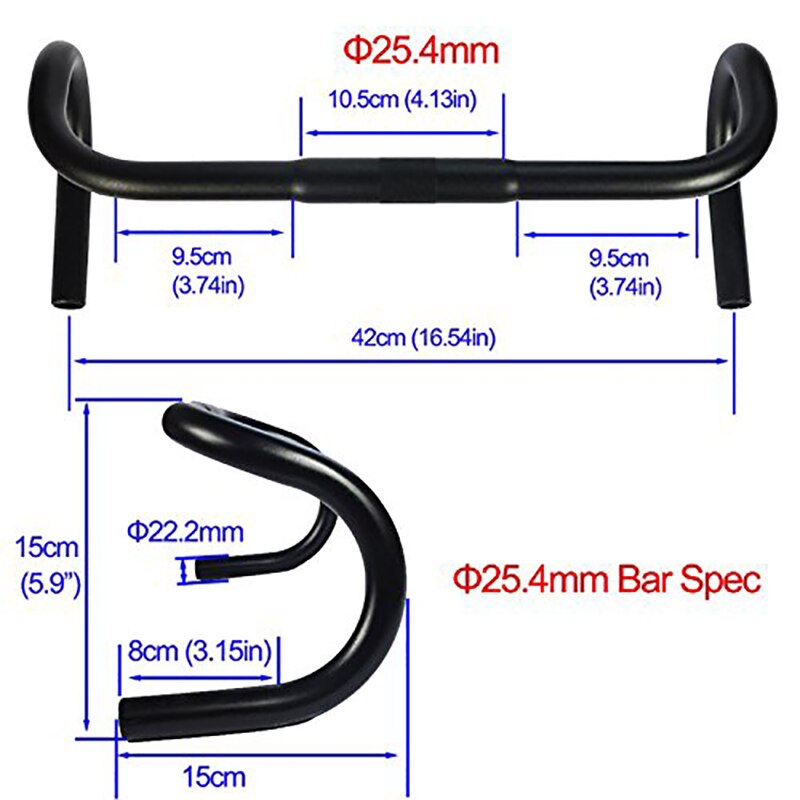 Racefiets Fiets Gebogen Rest Stuur 25.4X420Mm Race... – Vicedeal