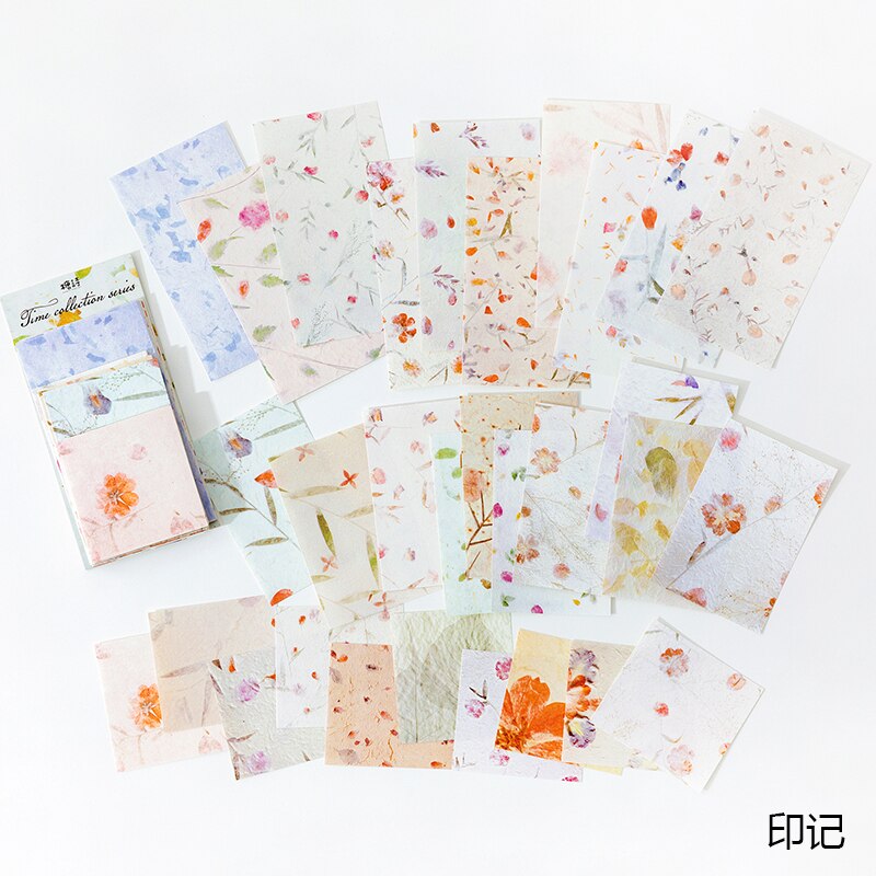 60 Sheets Retro Flower Texture Material Light Pape... – Vicedeal