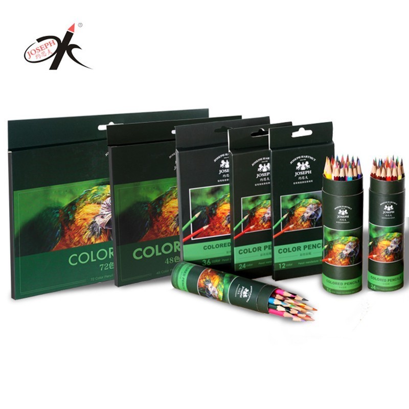48/72 Colour Pencils Natural wood colored Pencils ... – Grandado