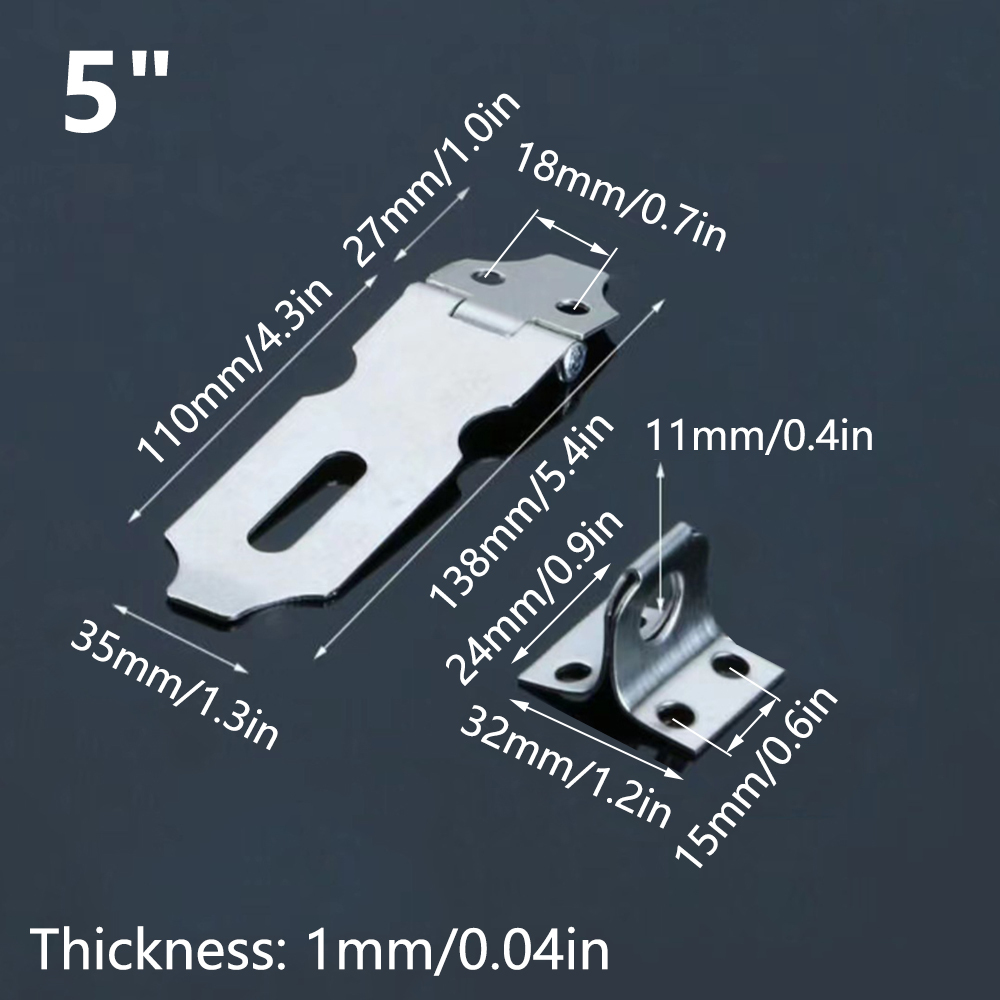 Stainless Steel Gate Door Lock Padlock Solid Clasp... – Grandado