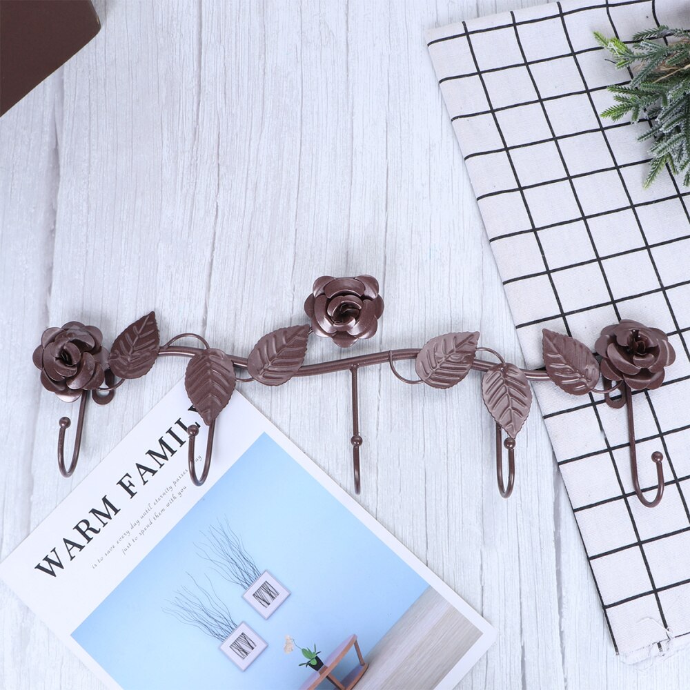 Iron Hook Rack with 5 Hooks Bathroom Over the Door... – Vicedeal