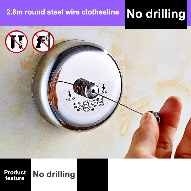 Retractable Clothesline Laundry Hanger Wall Drying... – Vicedeal