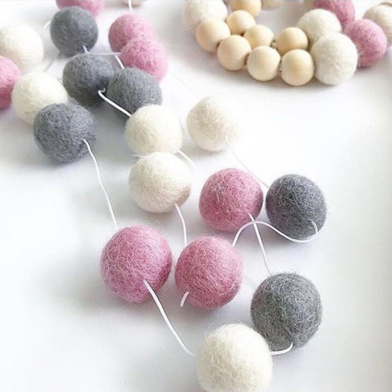 20M 30PCS Bal Kinderkamer Decoratie Nordic Wol Bal... – Grandado