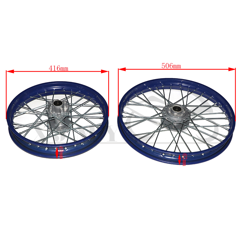 1.60x19 and 1.85x16 inch front and rear iron wheel... – Grandado