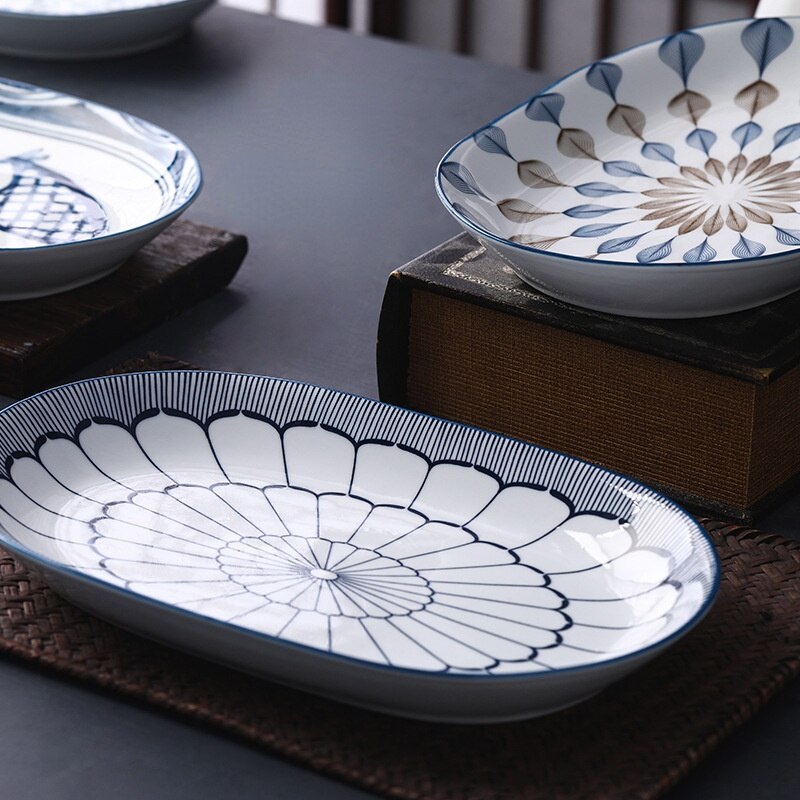 12 Inch Jingdezhen Japanse Vis En Ei Plaat Hoge Te... – Grandado