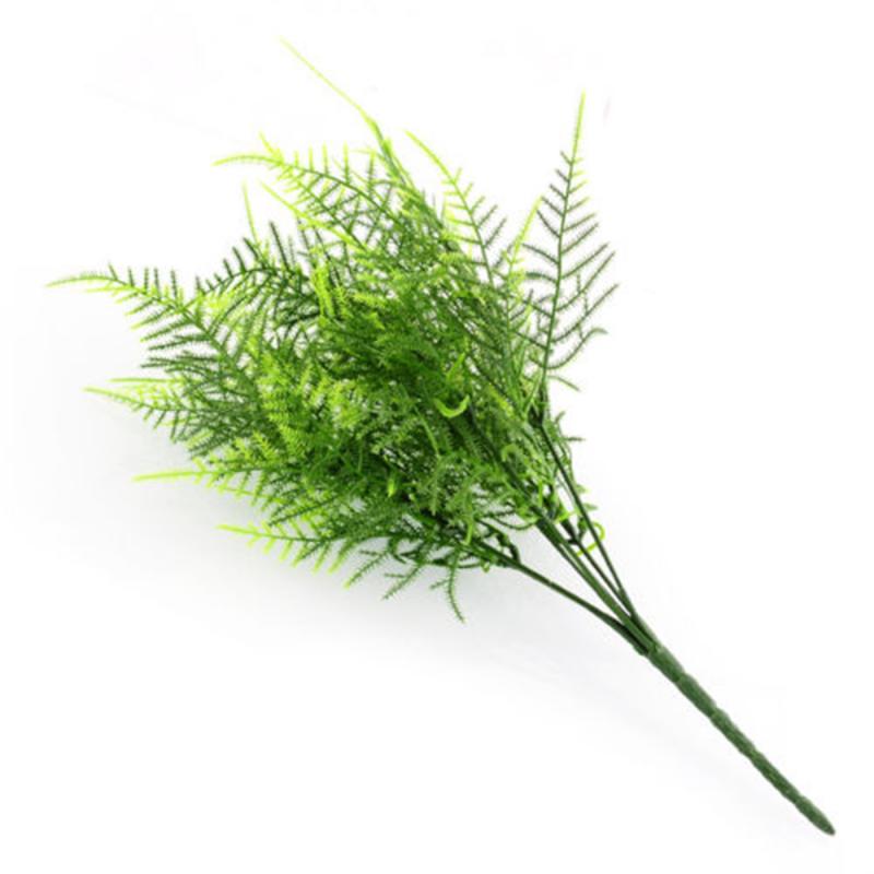 Plastic Green 7Stems Artificial Asparagus Bush Pla... – Grandado