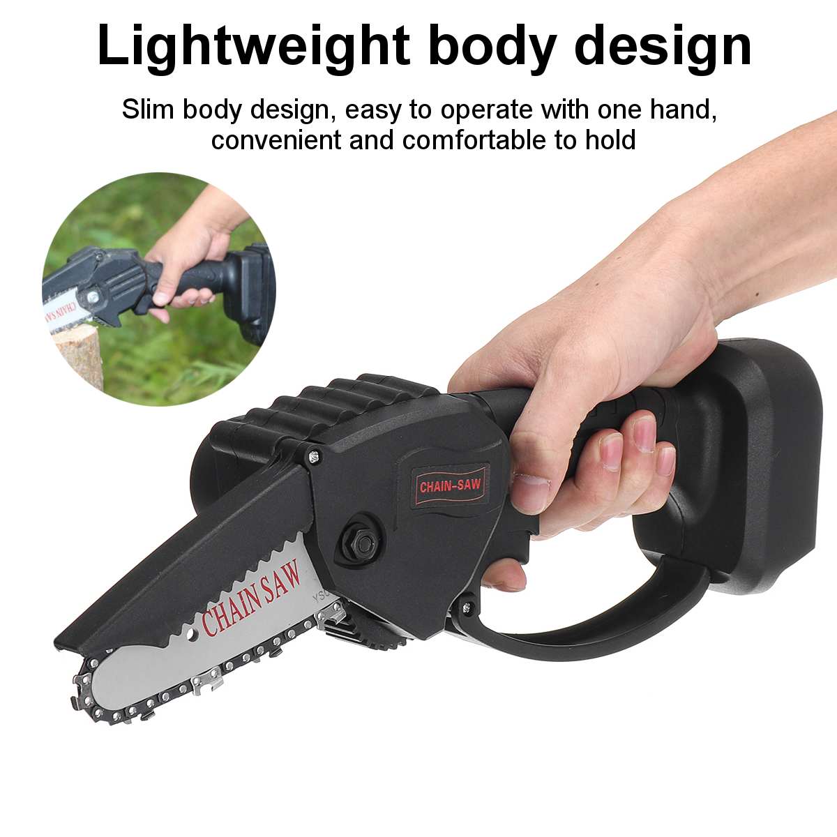 Mini Electric Chain Saw Wood Cutting Lithium Batte... – Vicedeal