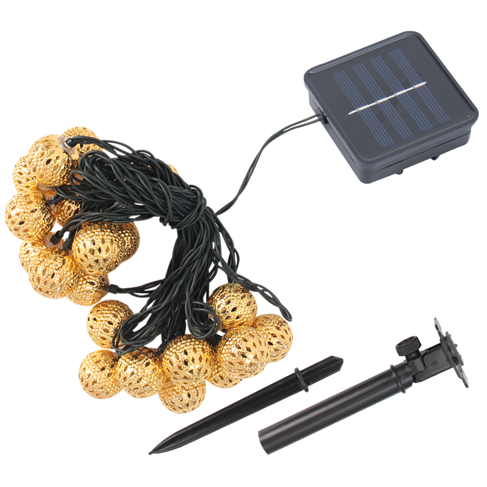 20 Leds Kristallen Bal Solar Lamp Power Led String... – Grandado
