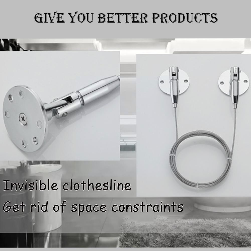 1set Steel Curtain Wire Rod Set Multi-function Adj... – Grandado