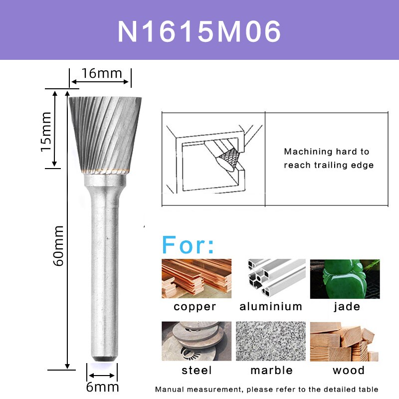 Single Cut N Type Head Tungsten Carbide Alloy Rota... – Grandado