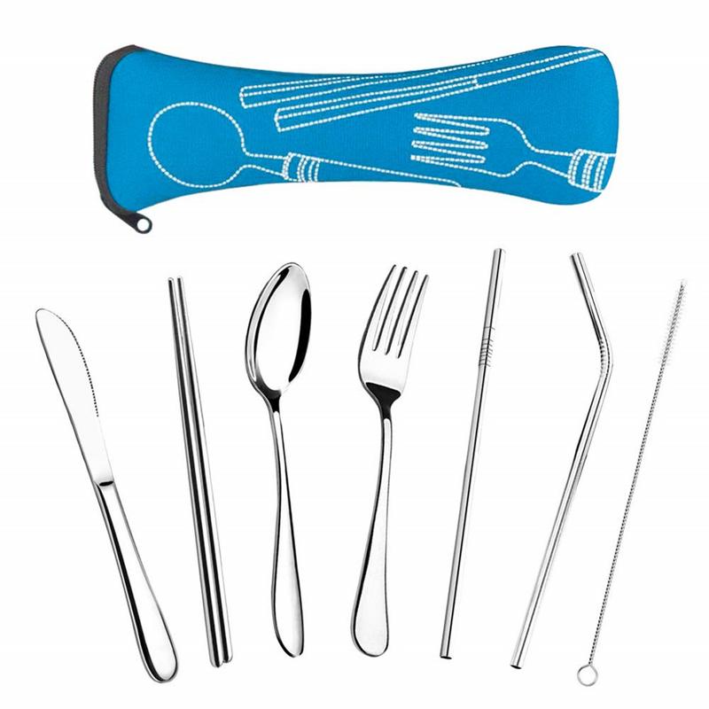 7 st kök matsal bar rostfritt stål biff bestick se... – Grandado