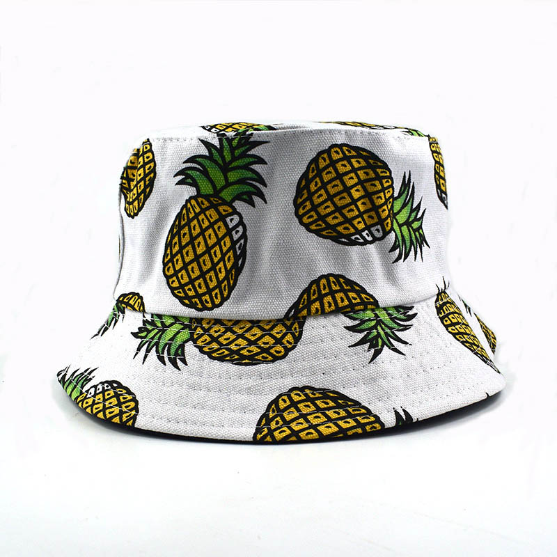 unisex spring autumn pineapple bucket hat cotton f... – Grandado
