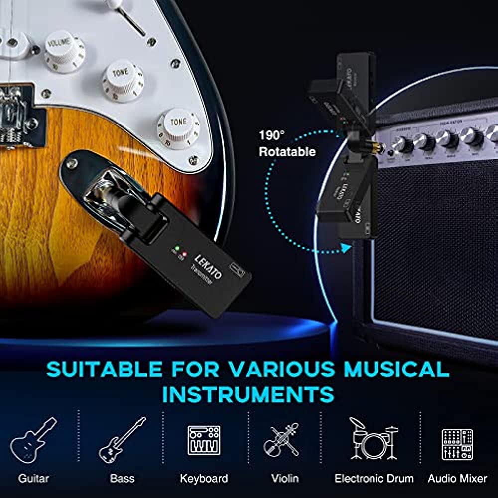 LEKATO Wireless Guitar System Guitar Wireless Tran... – Grandado