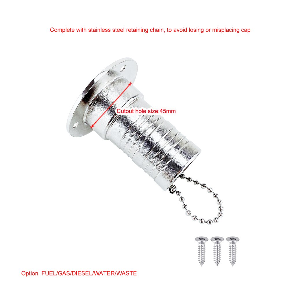 1.5" 38mm Deck Filler Fill FUEL GAS DIESEL WATER W... – Grandado