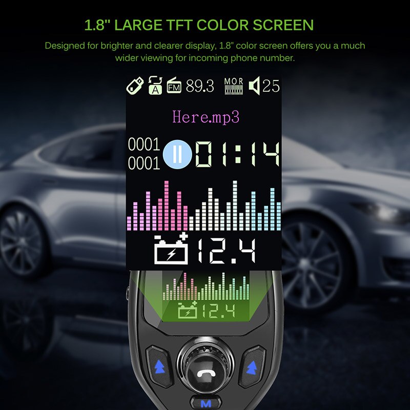 Onever Bluetooth 5.0 5V3.1A FM Transmitter Bluetoo... – Grandado