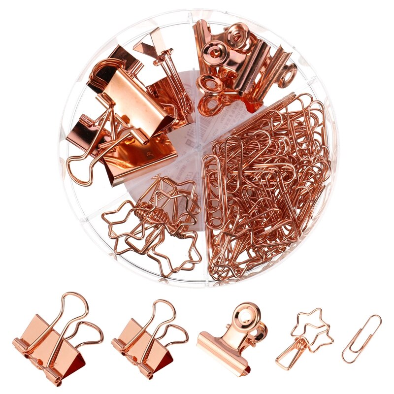 84Pcs/Box File Paper Metal Clamps Office Papers Te... – Grandado