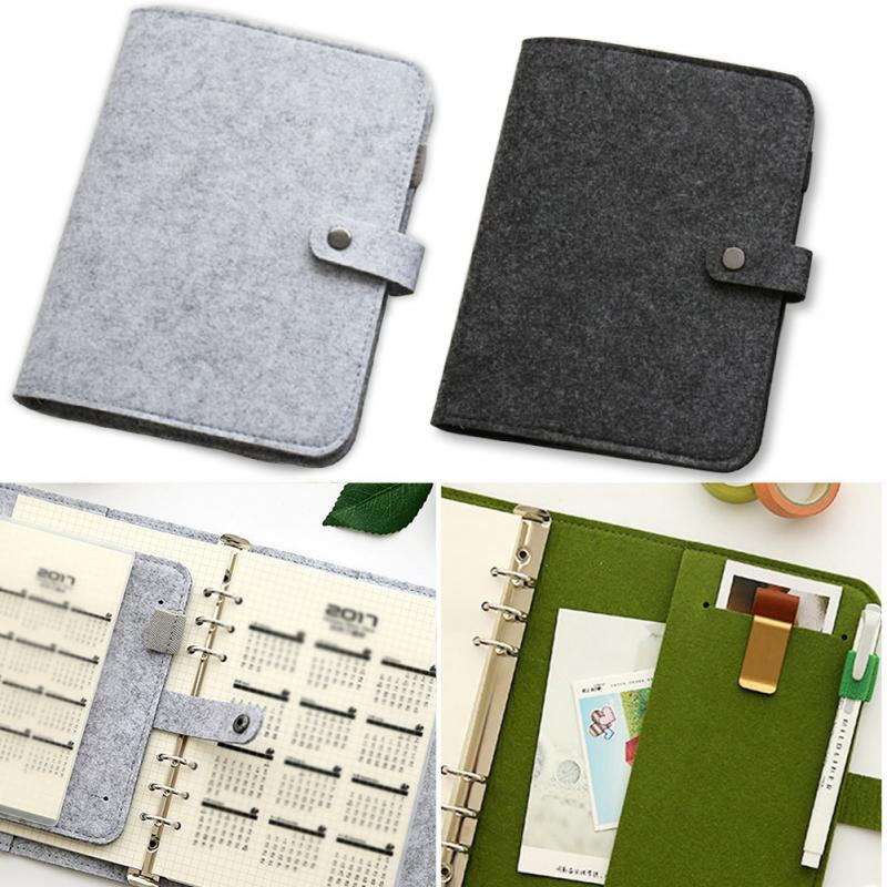 A5 A6 Spiral Journal Notebook Cover Felt 6 Holes V... – Vicedeal