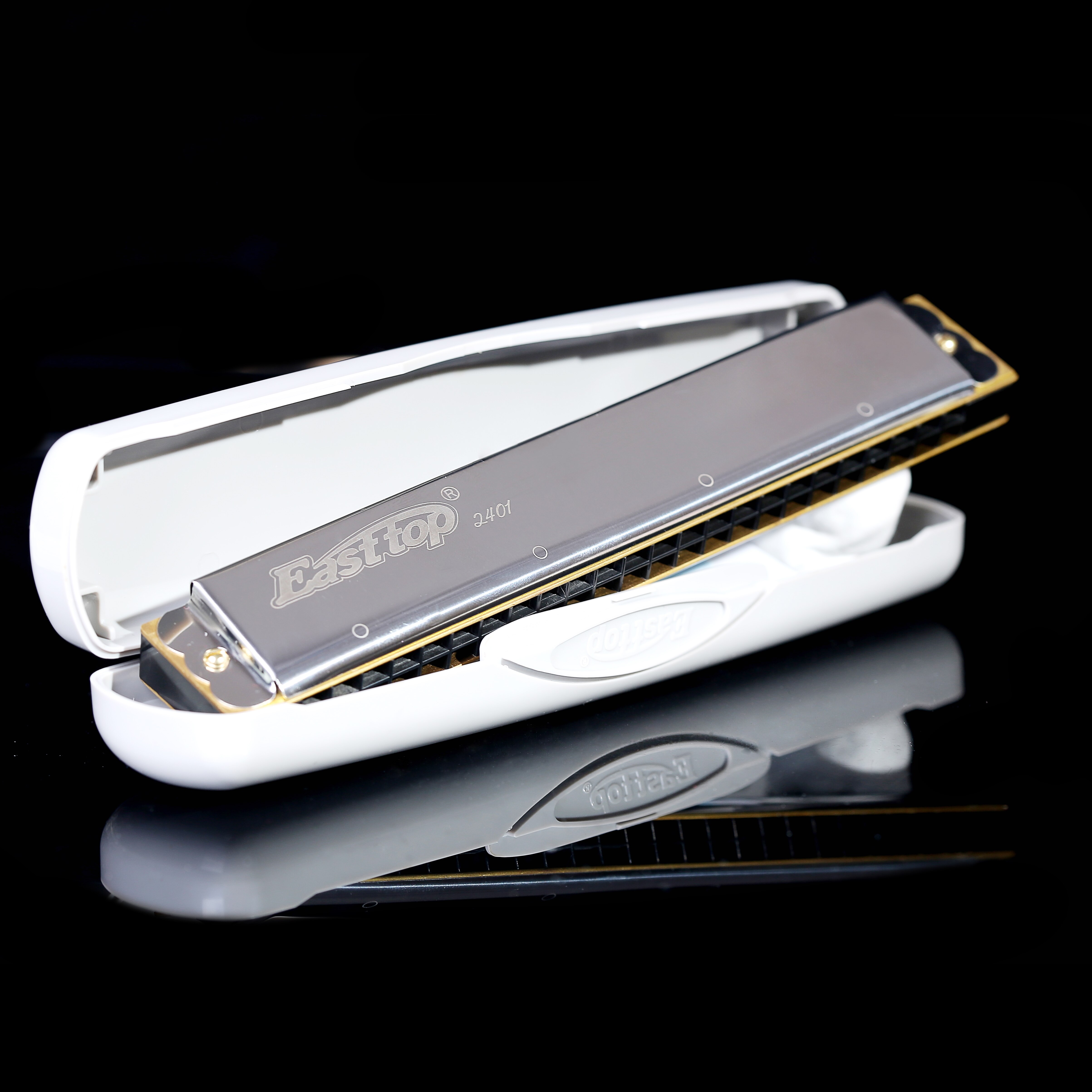 EASTTOP T2401 polyphonic harmonica silver 24-hole ... – Grandado