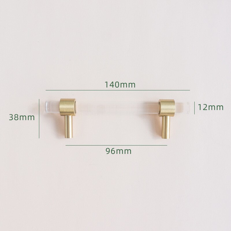 Acrylic brass strip handle modern minimalist cabin... – Vicedeal