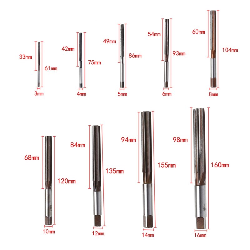 9Pcs/Set 3mm-16mm H8 Chucking Cutter Straight Shan... – Grandado