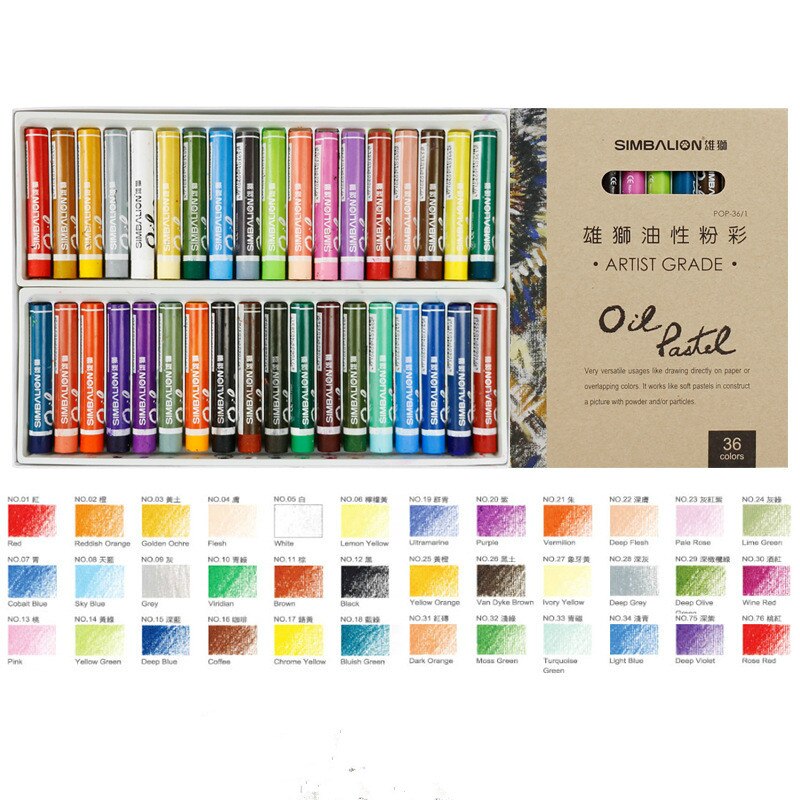 Painting Crayons Soft Pastel 12/24/36/48/60 Colors... – Grandado