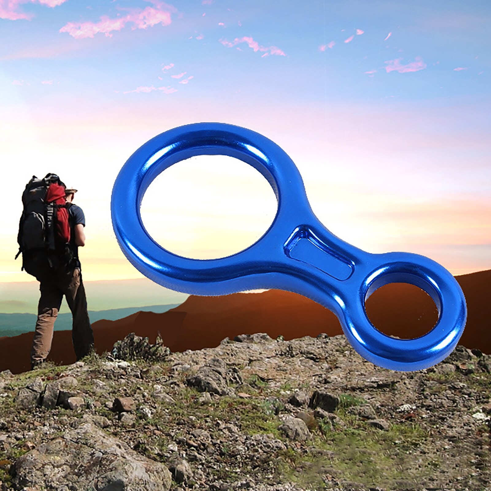 Aluminium Alloy 8 Word Climbing Ring Rope Descende... – Vicedeal