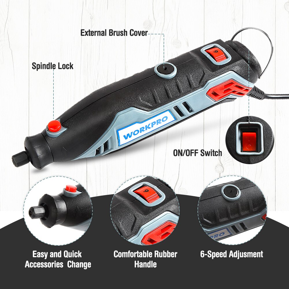 WORKPRO 130W Variable Speed Rotary Tool Kit Engrav... – Grandado