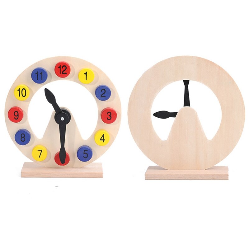 Color Cartoon Wooden Digital Clock Child Toddler T... – Grandado