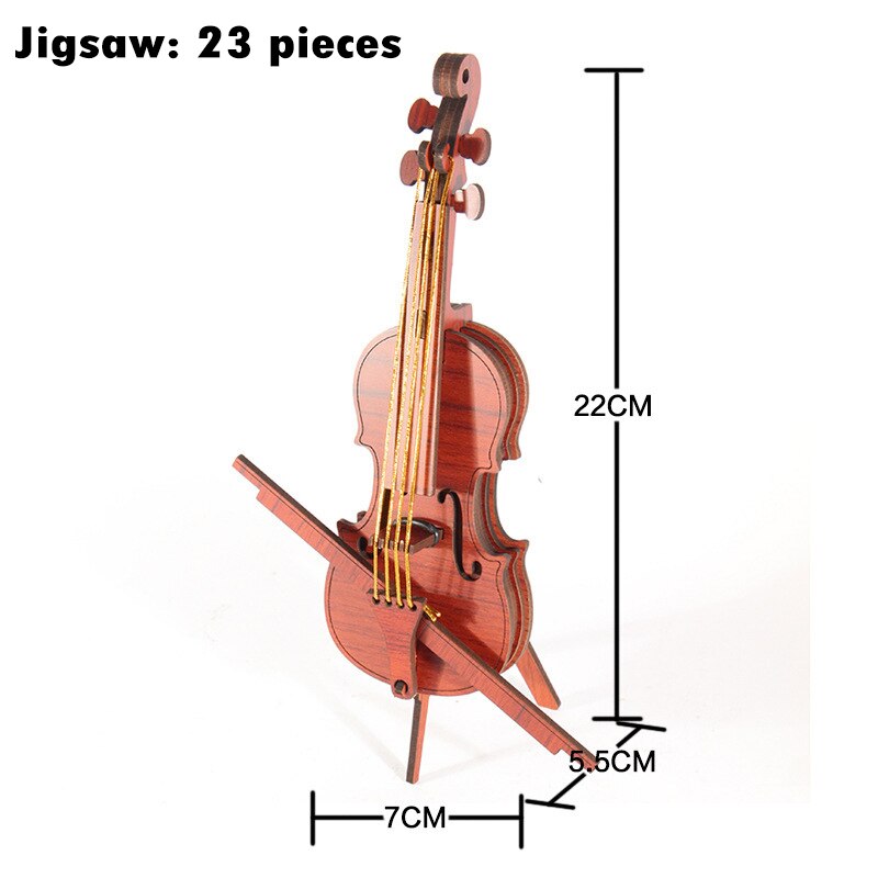 DIY Musical Instrument 3D Wooden Puzzles For Adult... – Vicedeal