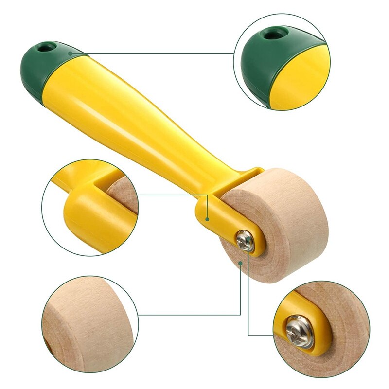 4 Pcs Wallpaper Seam Roller Wooden Roller, Plastic... – Vicedeal