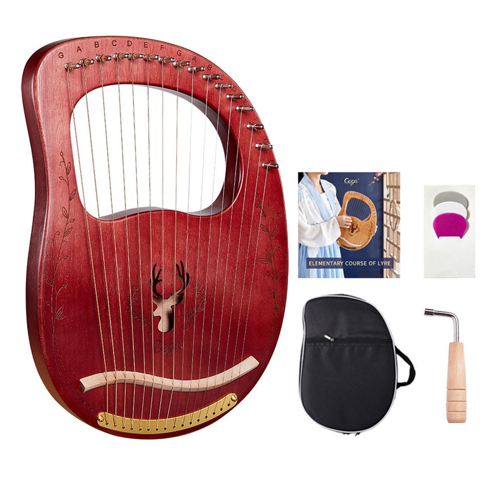16 String Lyal Harp Portable Mahogany Lyre Harp Be... – Vicedeal