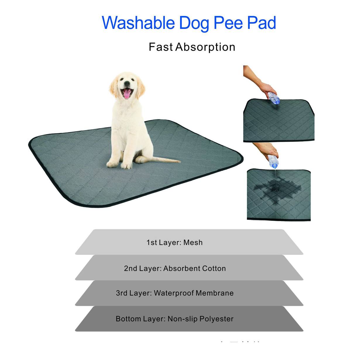 Pet Dog Pee Pad Three-layer Waterproof PVC Cute Pa... – Grandado