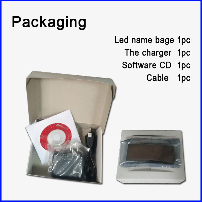 12x36pixel red color LED name badg Name card mini ... – Grandado