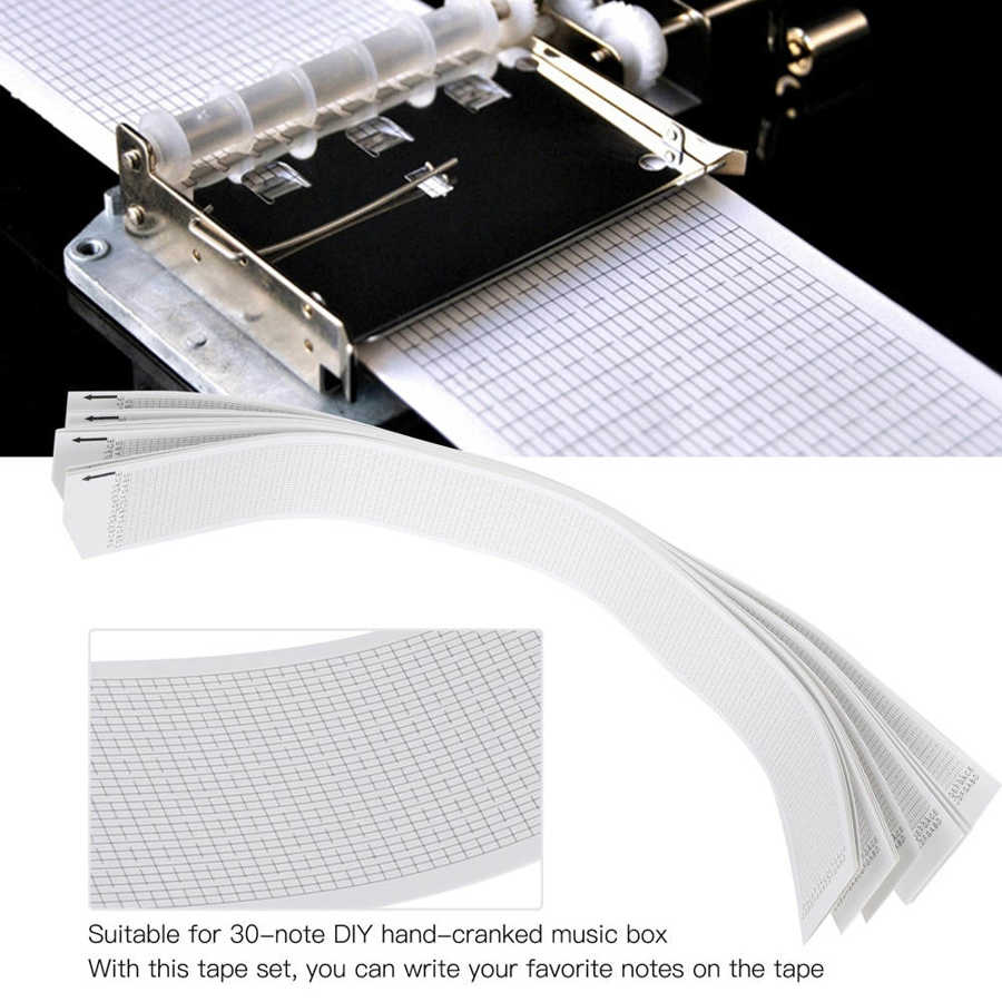 30 Note Hand‑Cranked Music Box Paper Tape Blank DI... – Grandado