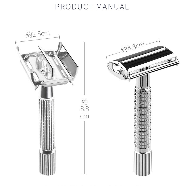 1 Razor +1 Blade + 1 Brush Men Shaver Steel Handle... – Grandado