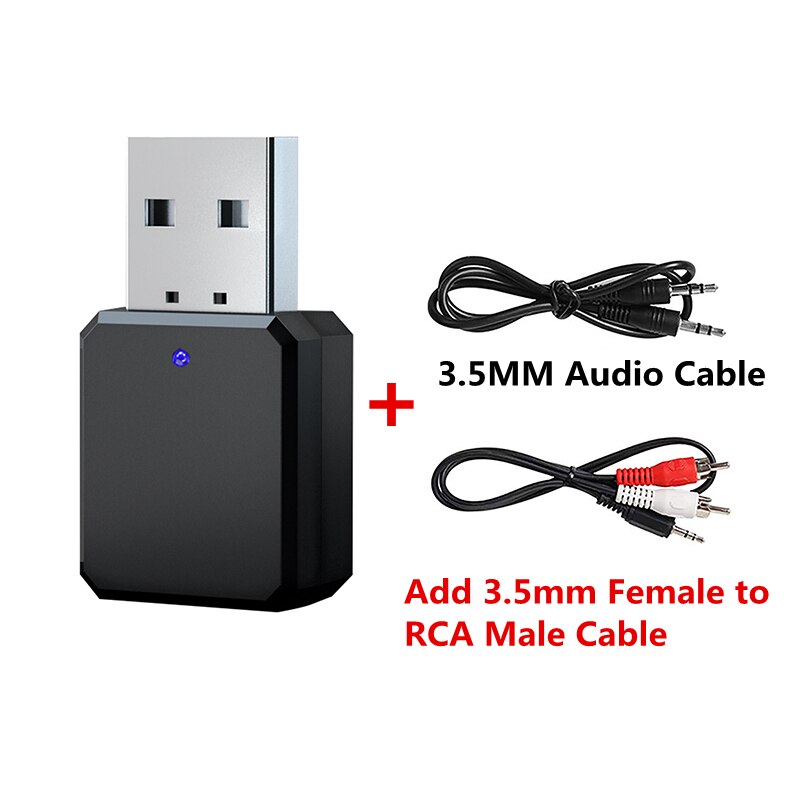 Usb bluetooth 5.1 lydmodtager 3.5mm aux jack rca s... – Grandado