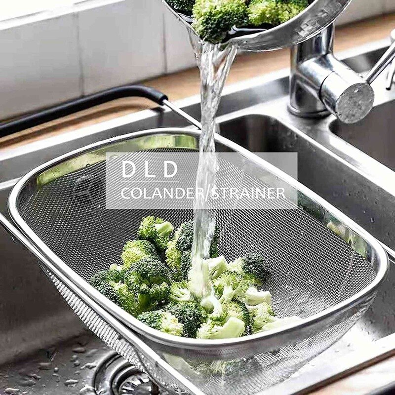 Colander Stainless Steel Oval Colander with Fine M... – Grandado