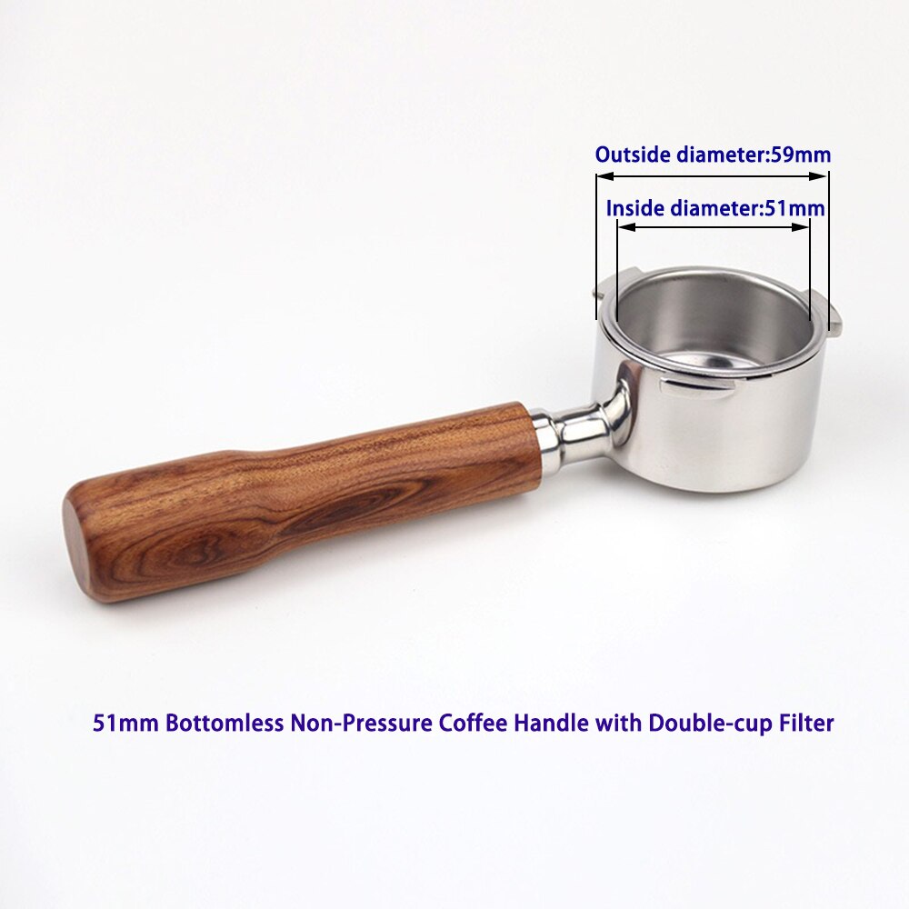51mm Bottomless Coffee Handle with Non-Pressure Fi... – Grandado