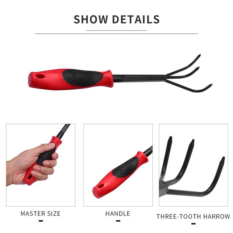 Garden Rake Useful Three Teeth Agricultural Rake F... – Grandado