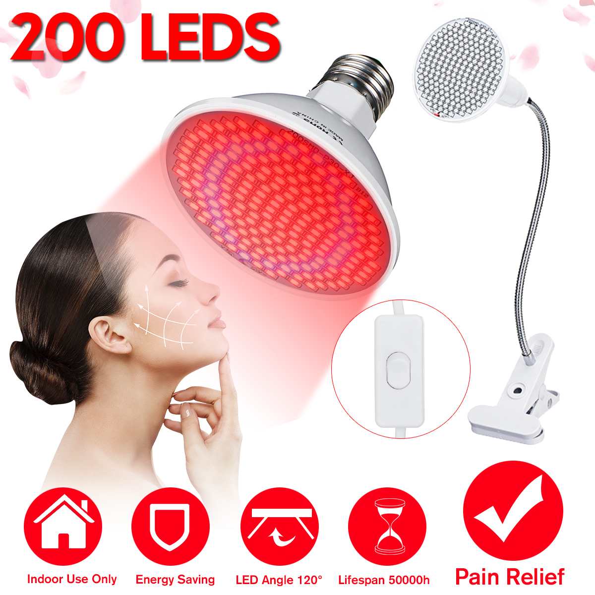 Luz Led roja para terapia de luz antienvejecimient... – Grandado