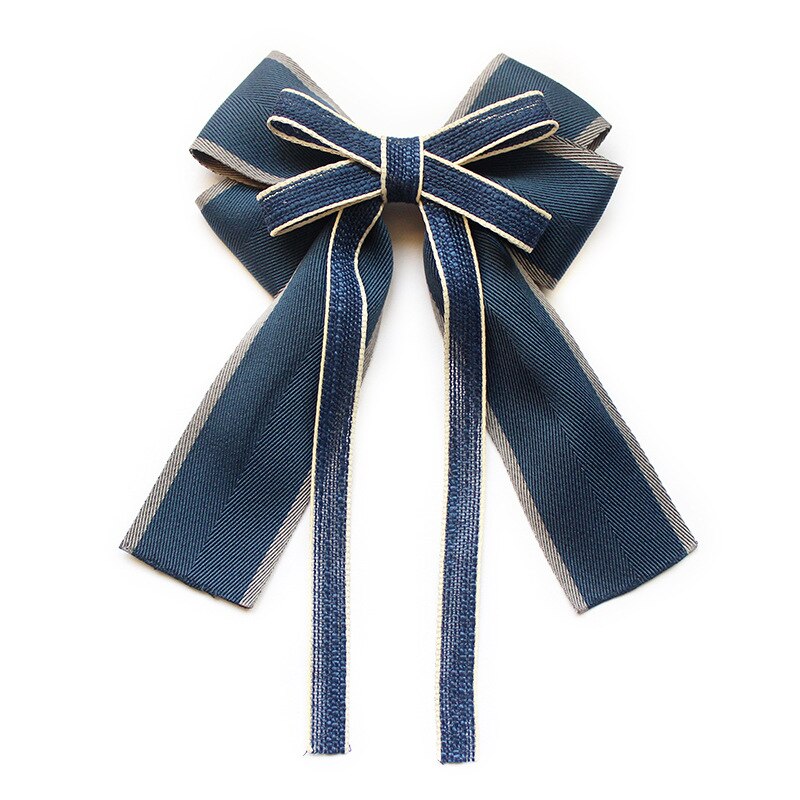 Korean Luxury Ribbon Plaid Bow Tie Blouse Neckline... – Grandado