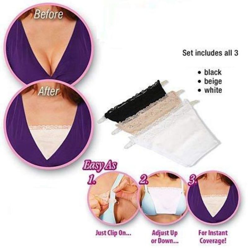 Anti Peep Invisible Bra 3 Pcs Lace Underwear Breas... – Grandado