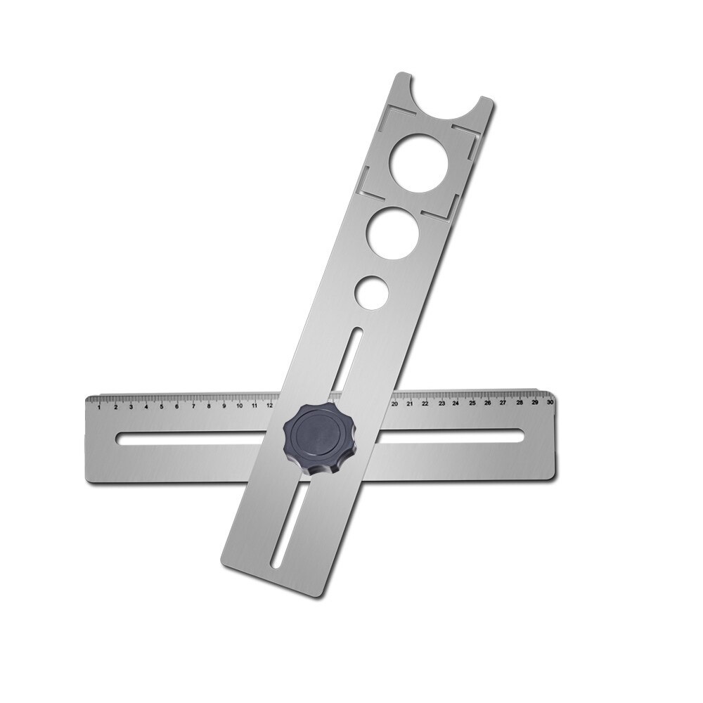 Stainless Steel Ceramic Tile Hole Locator Ruler Mu... – Grandado