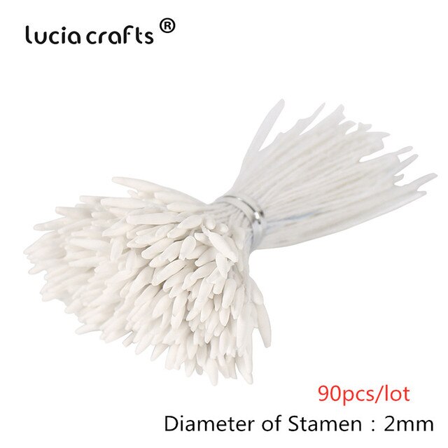 Lucia crafts 90/288 st 2mm matt vit enkelhuvud blo... – Grandado