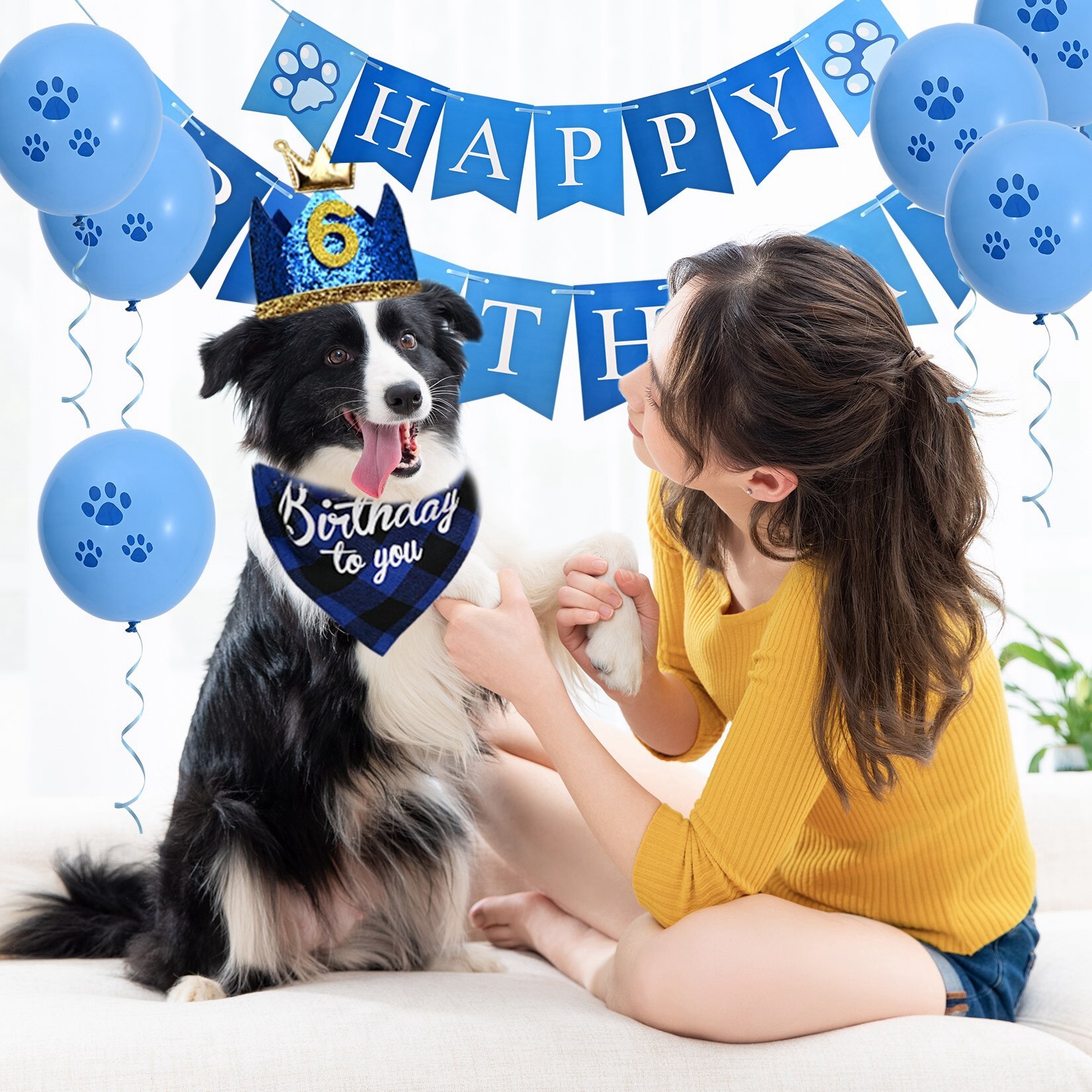 5PC/Set Dog Accessories Pet Birthday Party Decorat... – Grandado